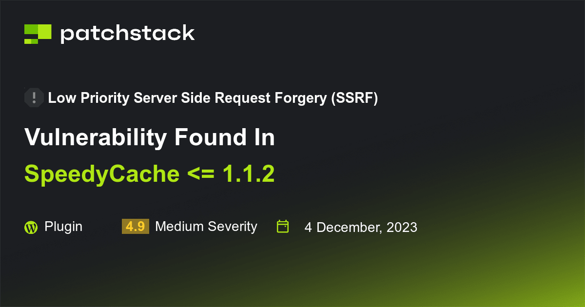 WordPress SpeedyCache plugin